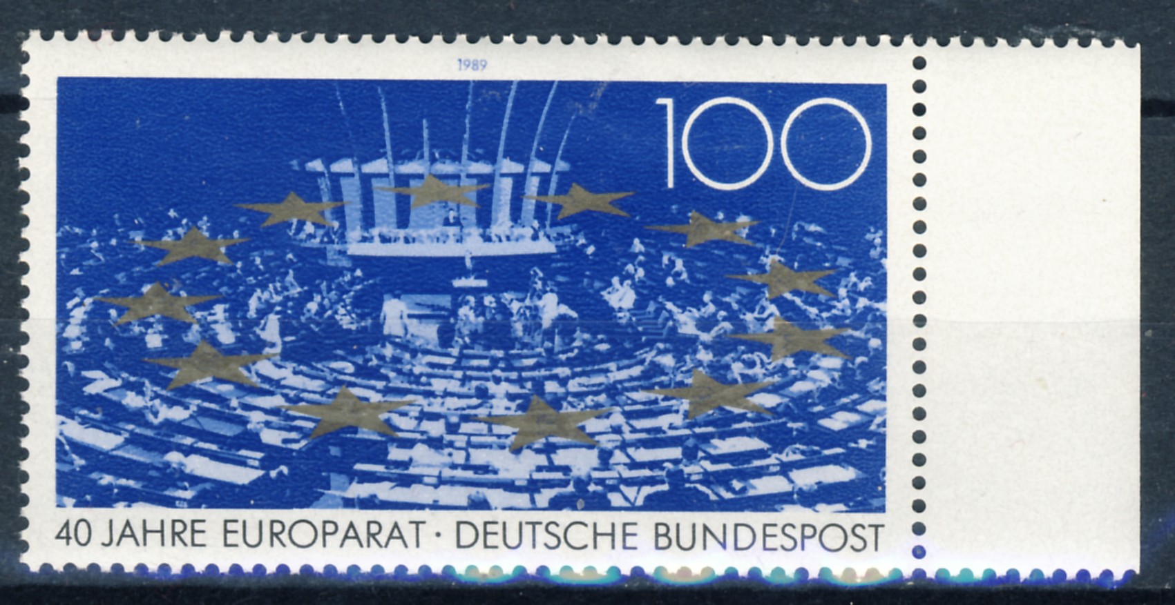 1989 Germany MNH 1 Commemorative " 40 Years Europarat " Sc 1571 1566 ...