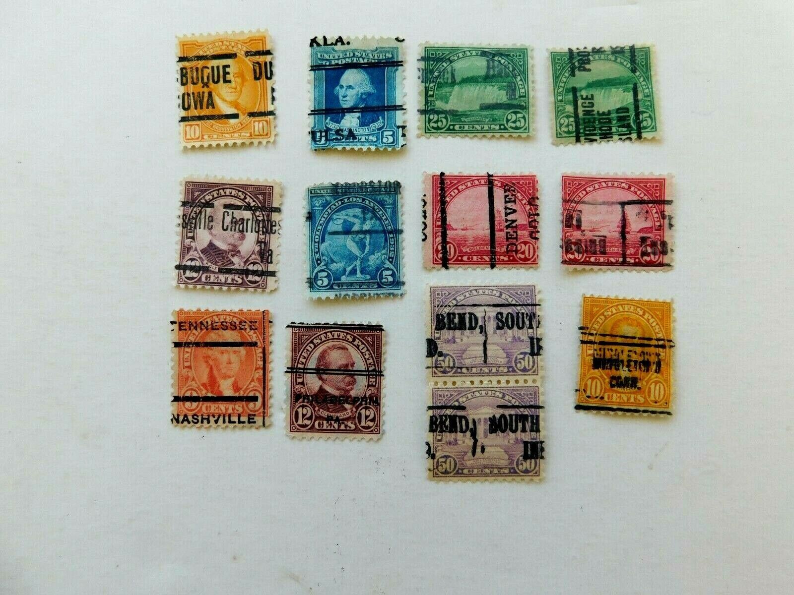 U.S. Mini Lot of 13 Freak and oddities of Cities on Precancels | United ...