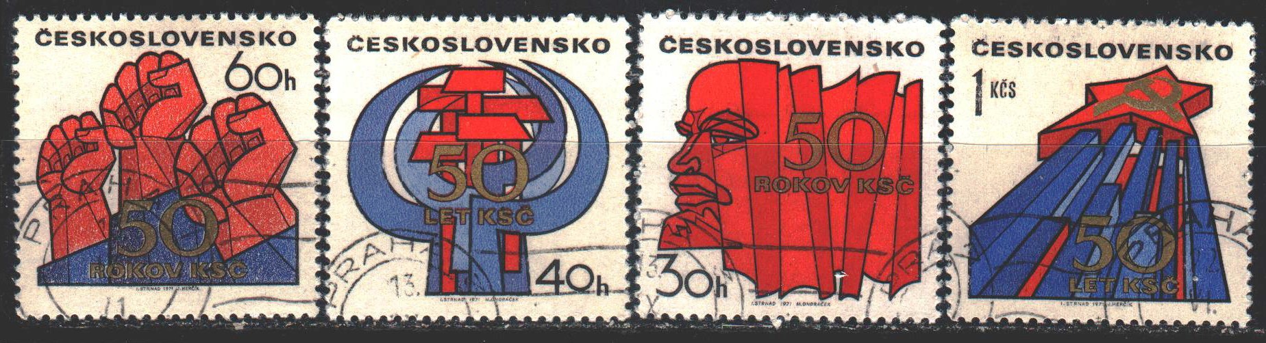 Czechoslovakia. 1971. 2004-7. 50 years of the Communist Party of ...
