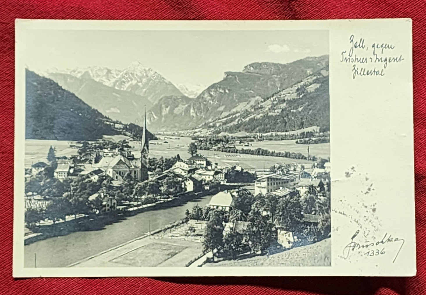 WW2 WWII Nazi Germany Third Reich photo postcard TIROL Mountains river ...