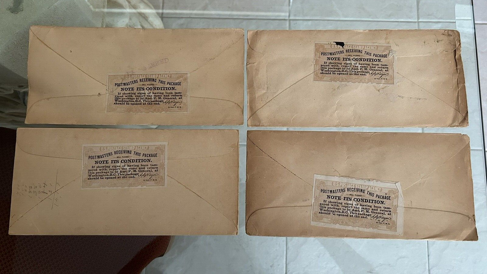 LOT of 31 Oxf4 & Oxf5 Post Office Seals on PO Dept Mailer Covers ...