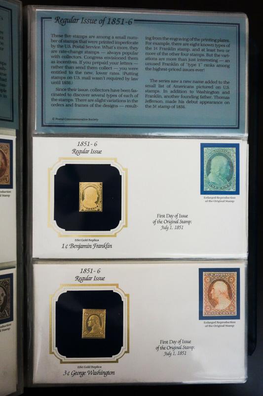 US Collection of 22kt Golden Stamp Replicas / HipStamp