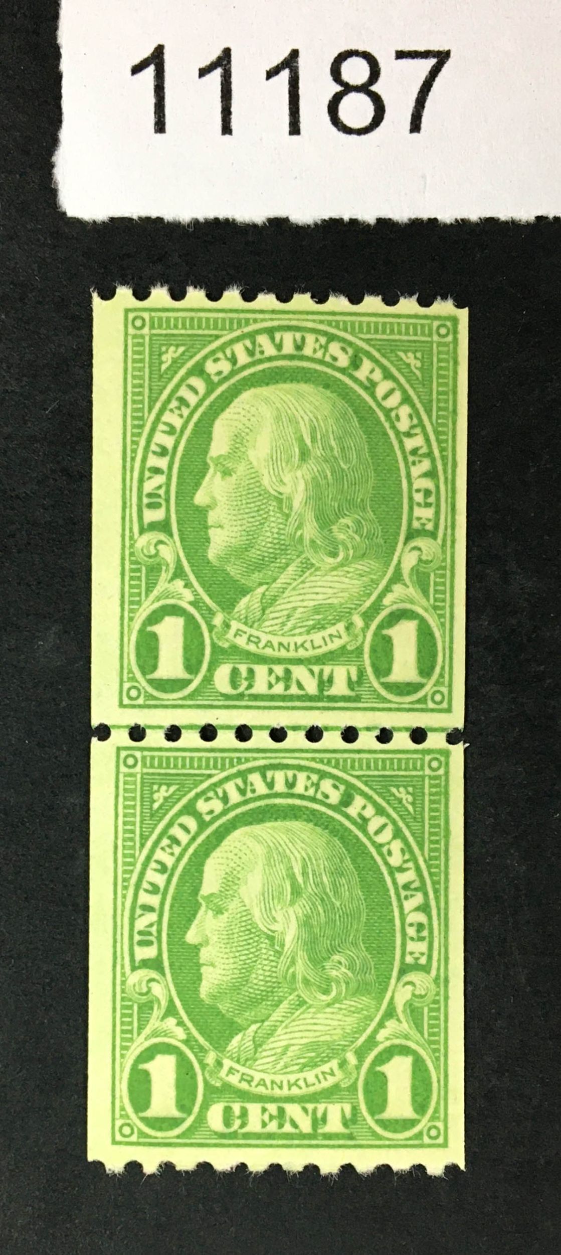 US Stamps # 604 Coil Line Pair Mint OG NH LOT #11187 | United States ...