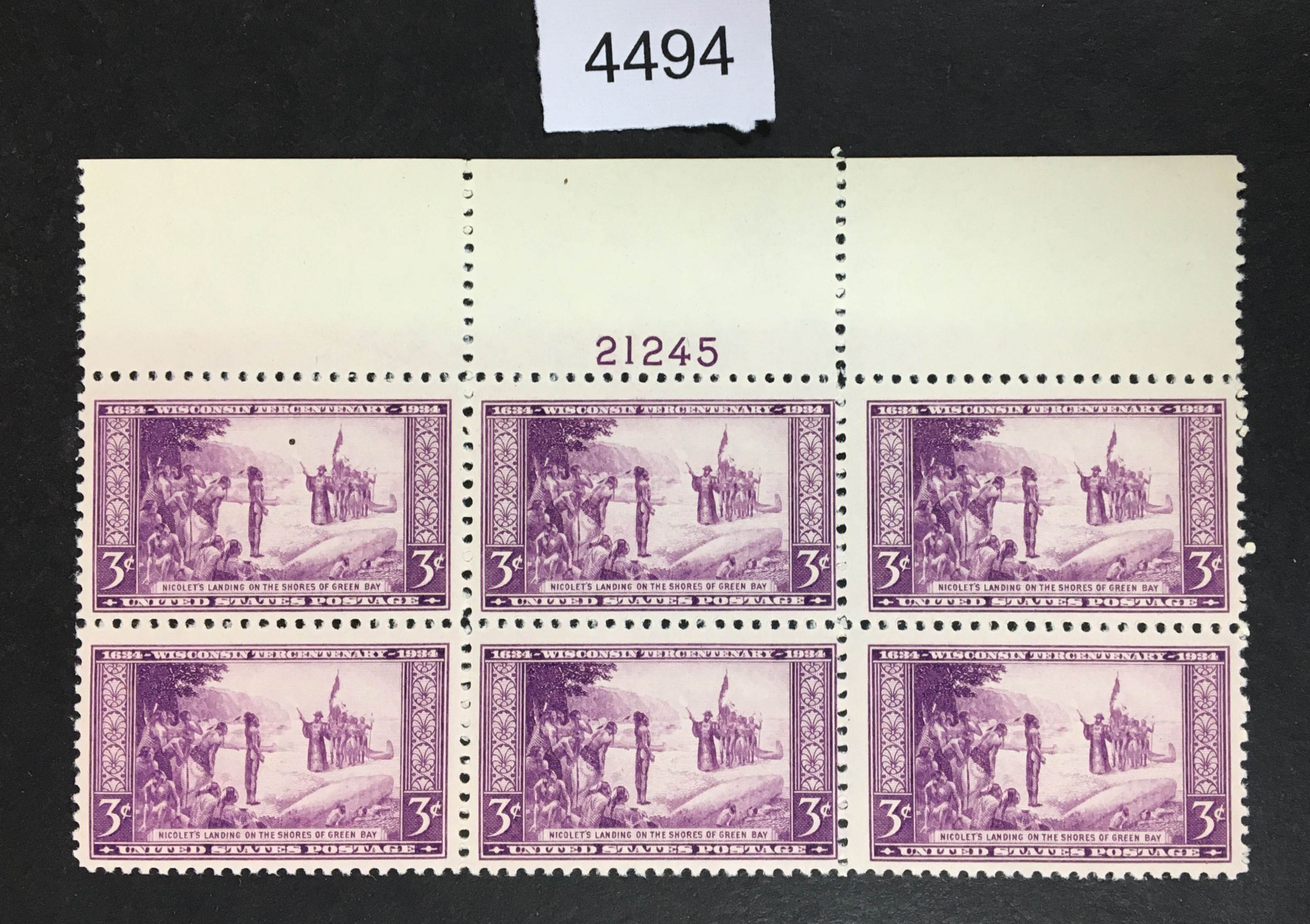 US Stamps # 739 Plate Block Mint OG NH LOT #4494 | United States ...