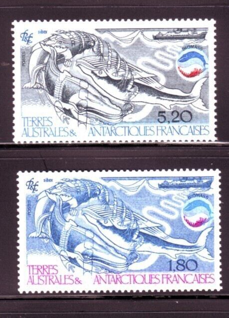 French Southern & Antarctic Territory Sc 112-13 NH Sea Animals ...