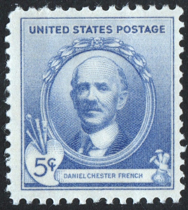 SC#887 5¢ Famous Americans: Daniel C. French Single (1940) MHR | United ...