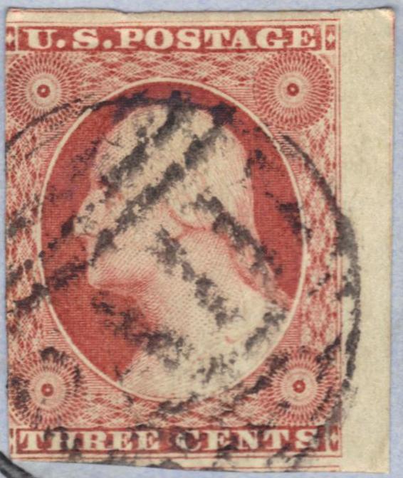 US 1850 Sc 11 Dull RED Tied on Cover With Circular Boston Paid ...