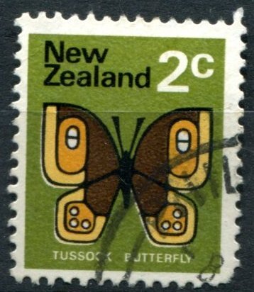 New Zealand Sc#440 Used, 2c ol grn & multi, Definitives (1970-76) (1970 ...