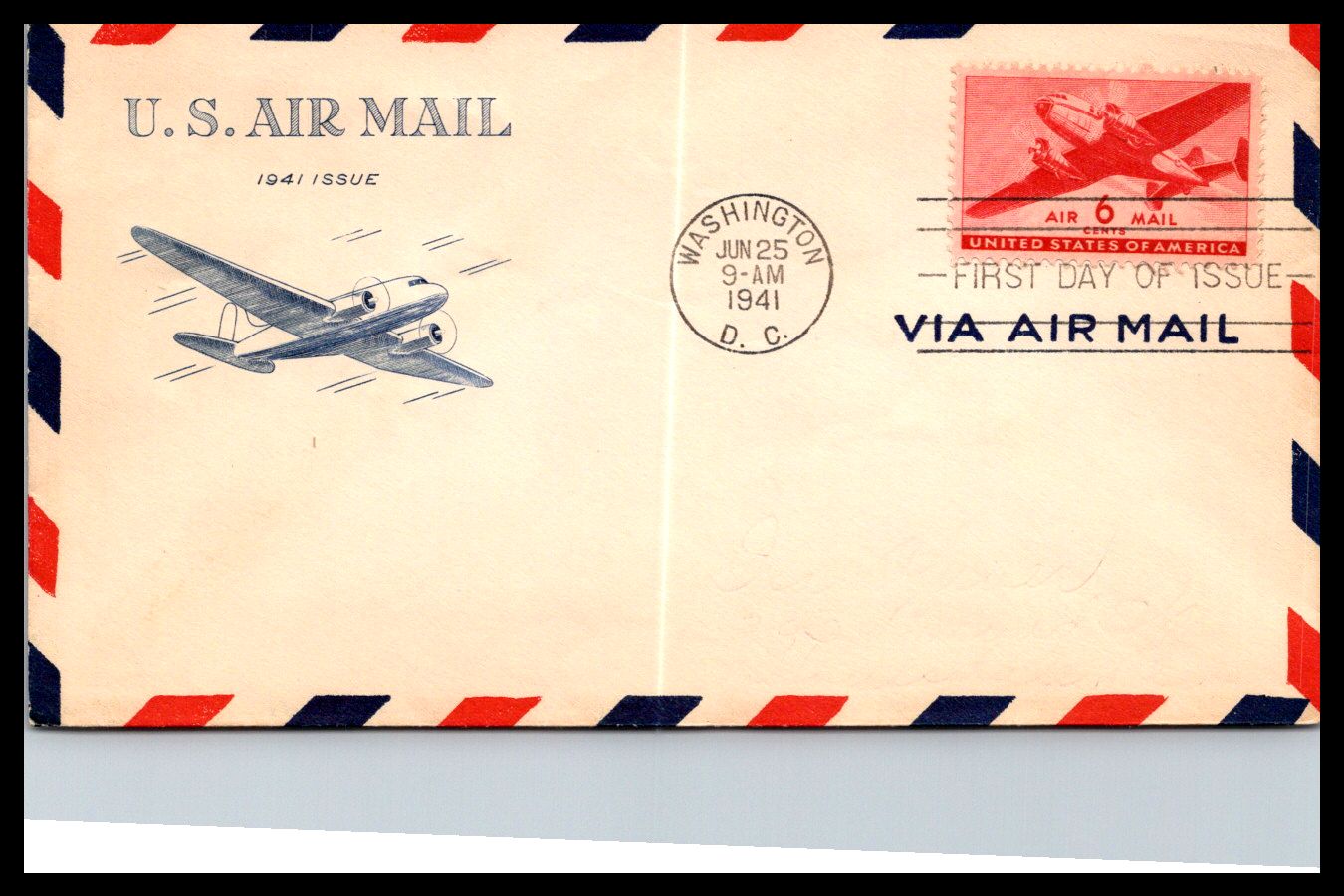 #C25 Red Airplane Airmail – House of Farnam Cachet EV20 | United States ...