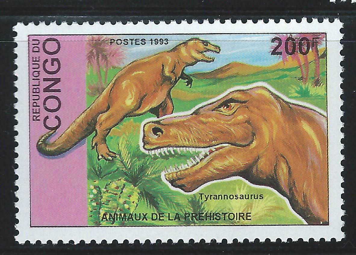 Congo Sc 1043-8Ss Prehistoric Animals Brontosaurus, Pteranodon ...