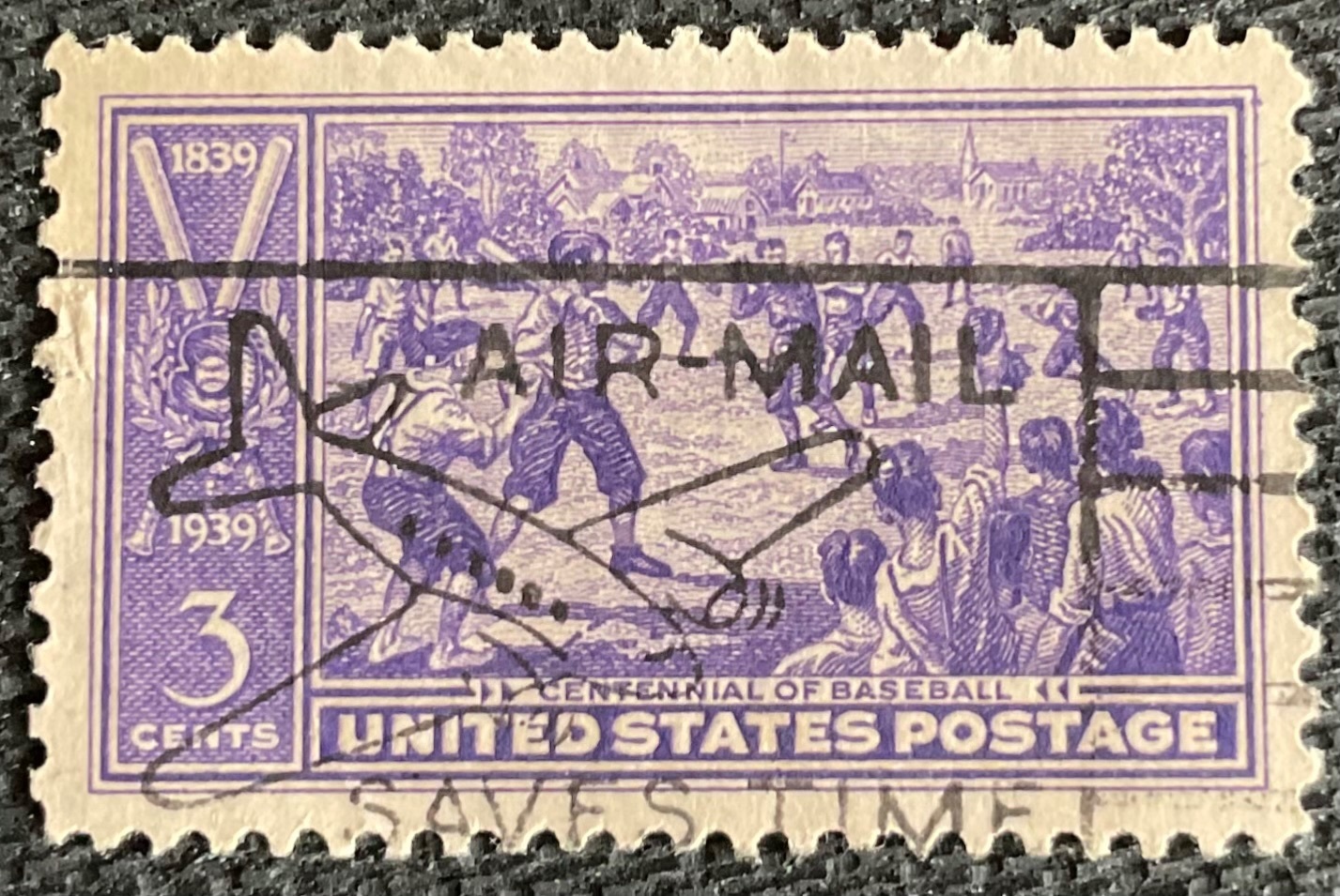 US #855 Used Single Plane Cancel Baseball SCV $.25 L28 | United States ...