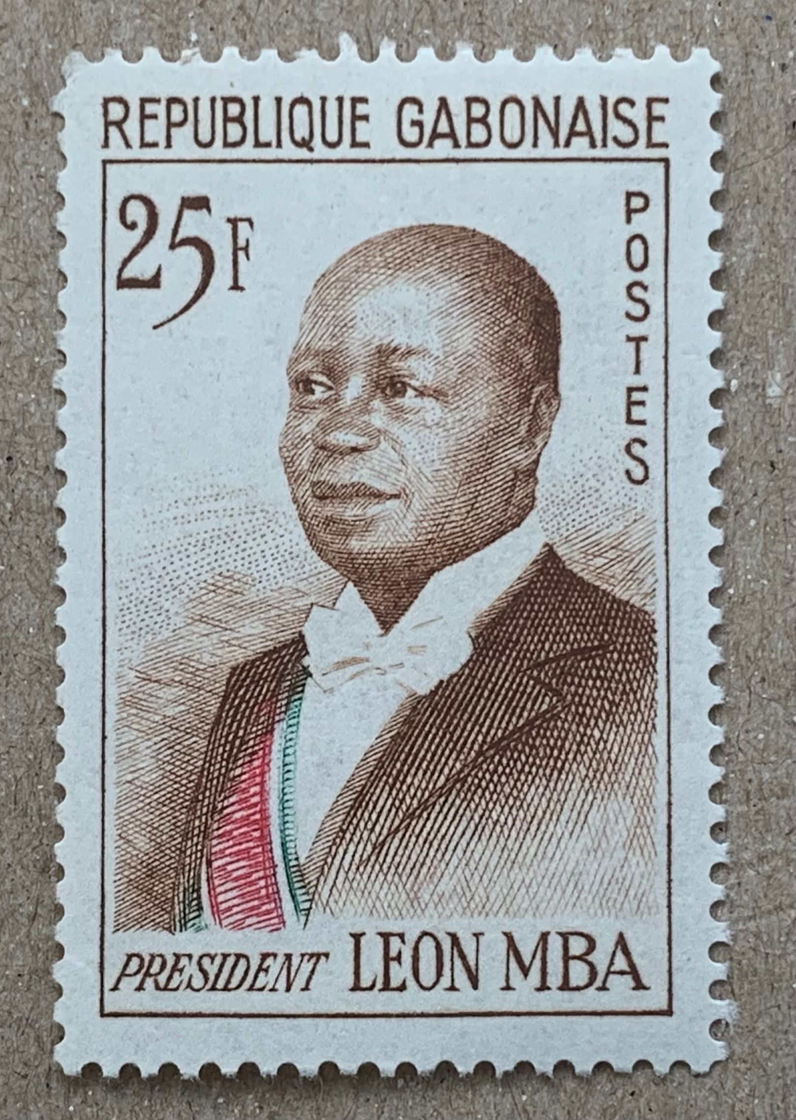 Gabon 1962 25fr President Leon Mba, MNH. Scott 162, CV $0.70 | Africa ...