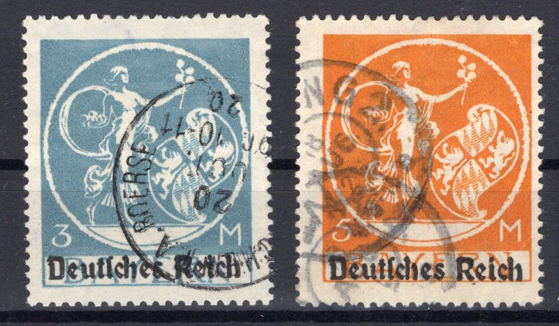 German Empire: 1920 Bavaria Farewell Two Better Overprint Types Signed ...