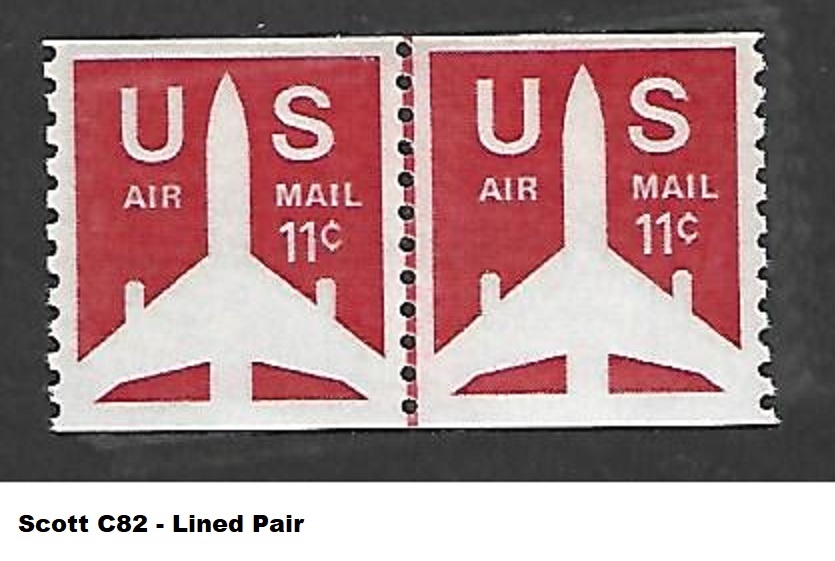 Scott C82 Air mail - MNH - lined pair | United States, Air Mail Stamp ...