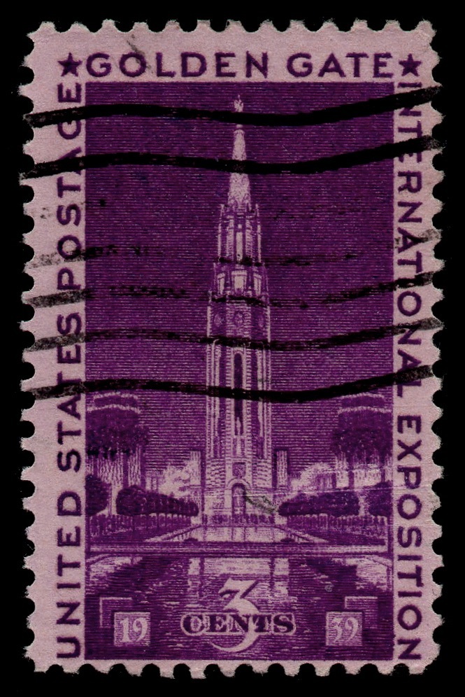 U.S. Scott #852: 1939 3¢ Golden Gate International. Exposition, Used, F ...