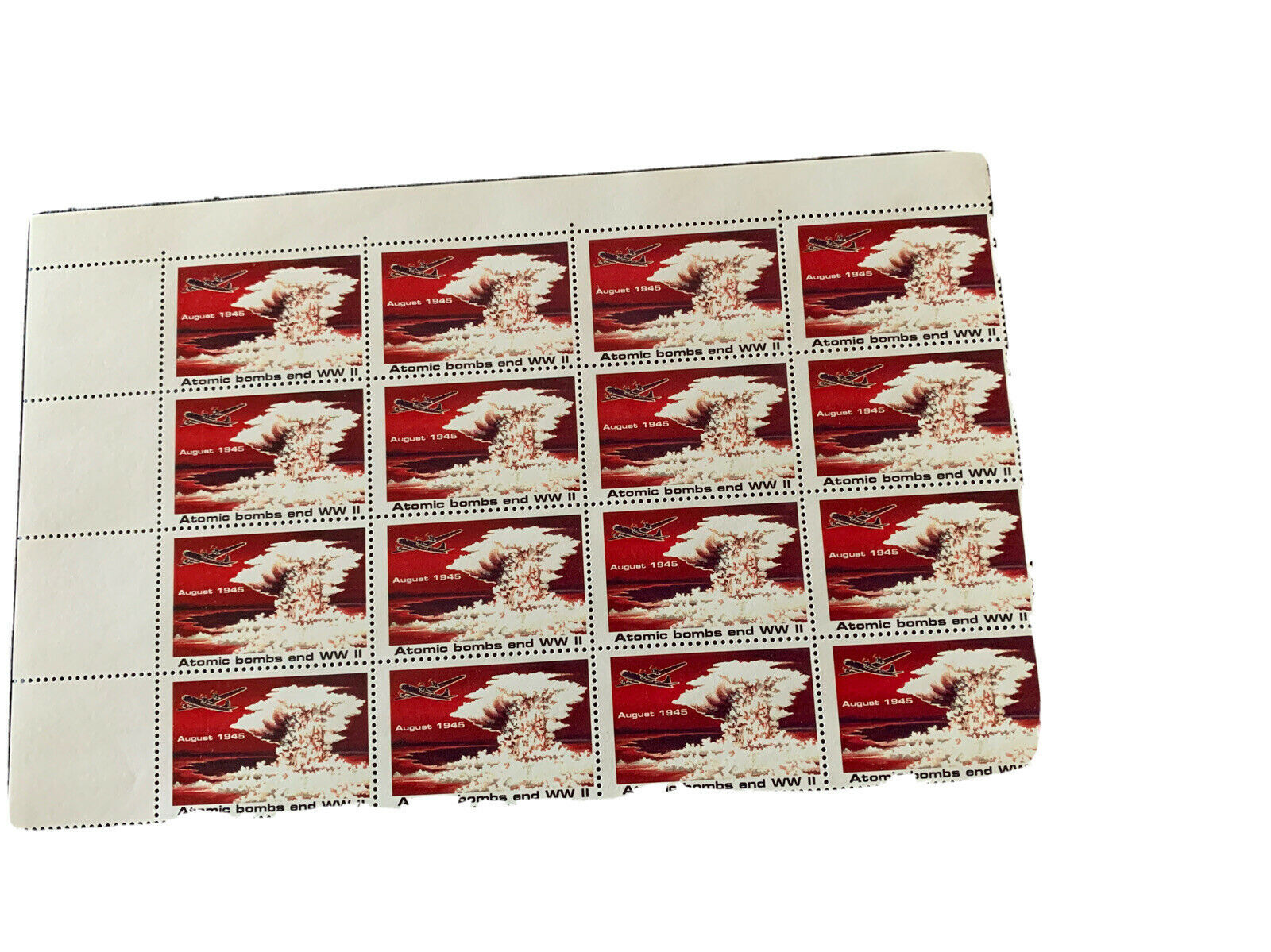 1995 Atomic Bombs END Wwii Non-Issued Rescinded US Stamp 16 Stamps ...