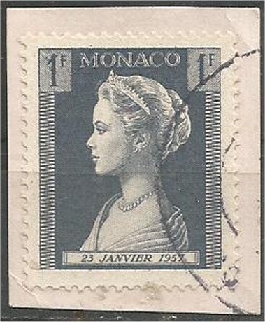 MONACO 1957, used 2fr, Princess Grace, Scott 391 on paper | Europe ...
