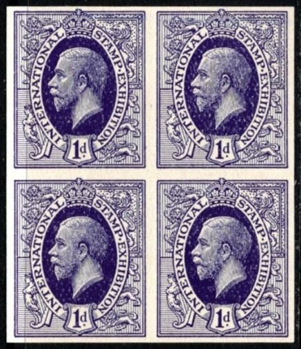 1912 Great Britain Cinderella 1 Pence George V International Stamp ...