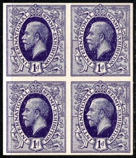 1912 Great Britain Cinderella 1 Pence George V International Stamp ...