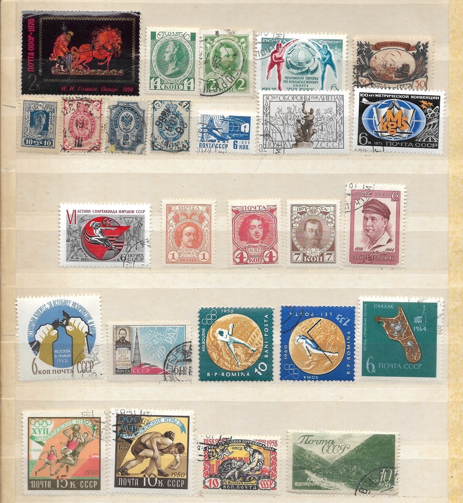 Russia Small collection of 98 Different All Eras MNH/MH/Used/Canceled ...