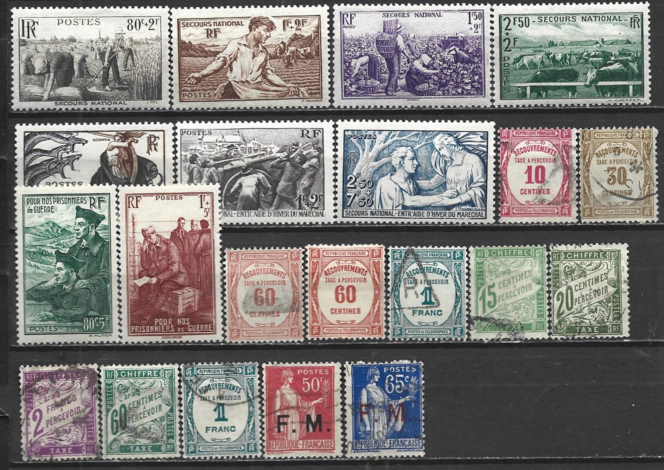 Collection LOT 21522 France 21 MH/Used BOB Stamps 1893+ Cv+$27 | Europe ...