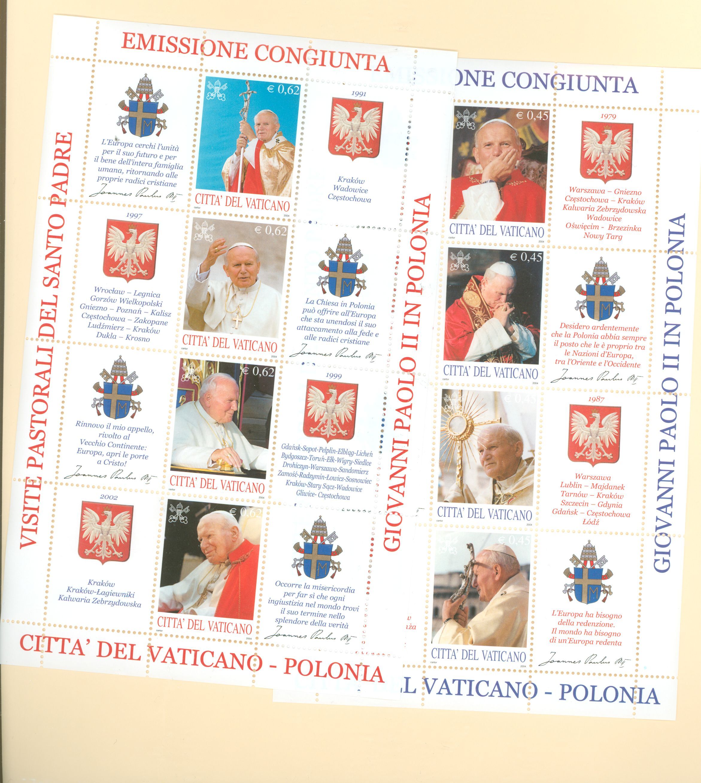 Vatican City #1264-65 Souvenir Sheet | Europe - Vatican City, General ...