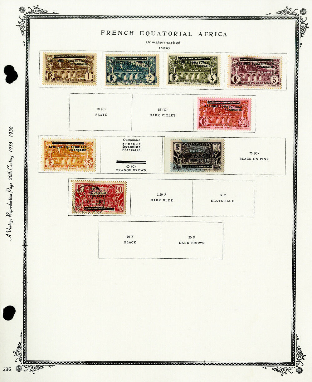 French Colonies 1800s to 1950s Popular Vintage Stamp Collection ...