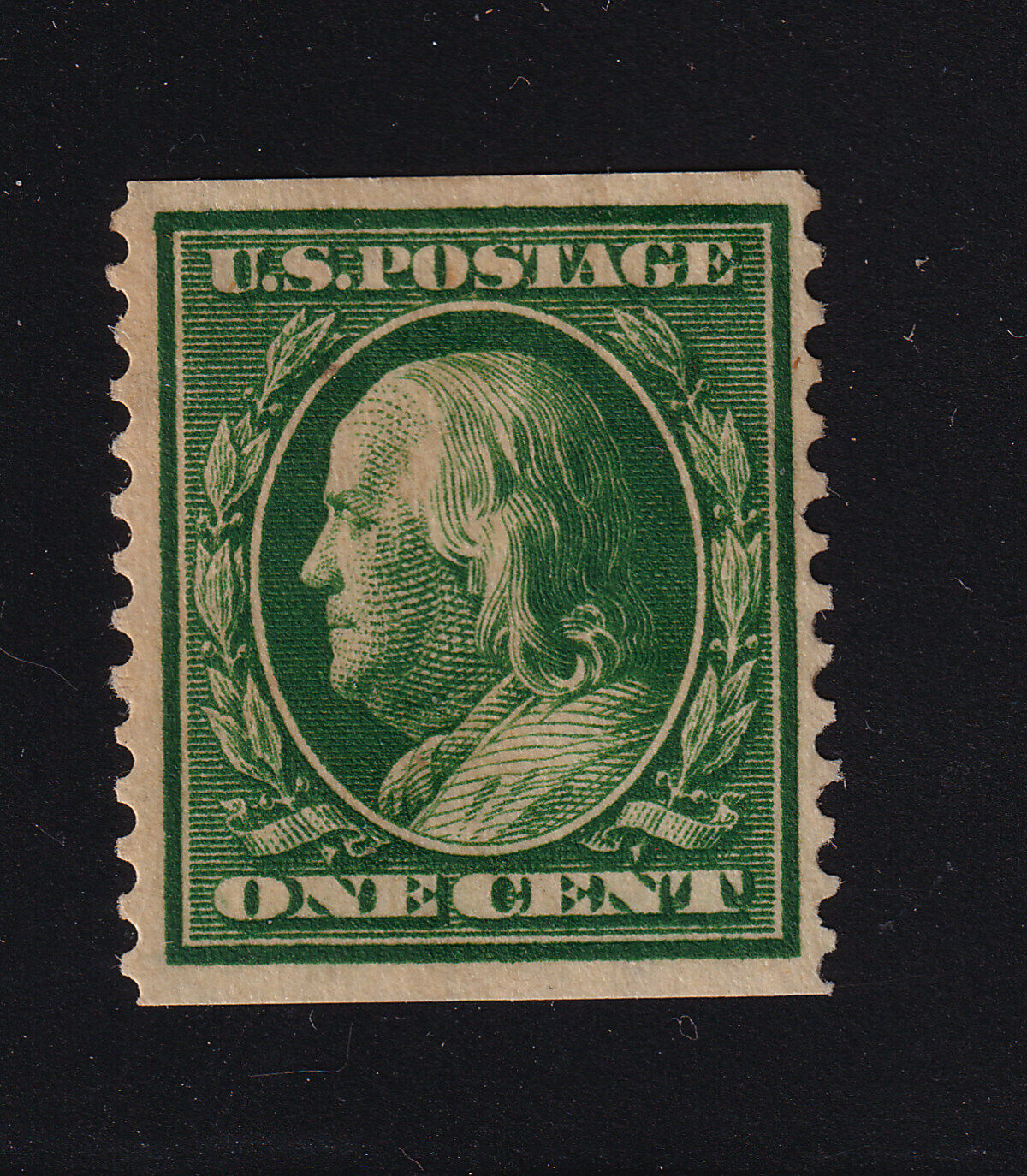 1911 Franklin 1c green Sc 387 coil perf 12 MHR XF with OG single CV ...