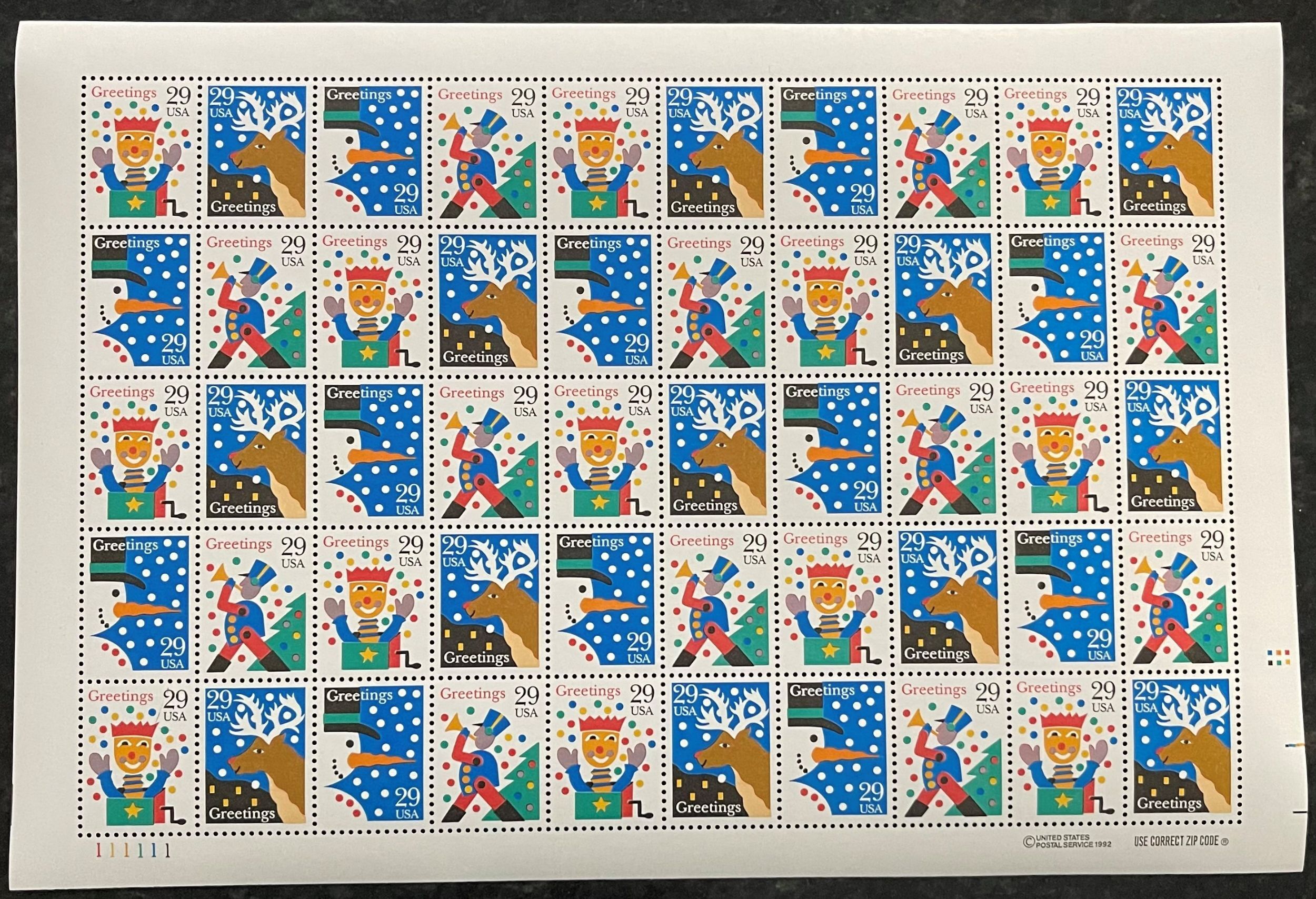 2791 - 94a VF OG NH, 29c Christmas Designs Sh..MORE.. sheet2791-94a ...