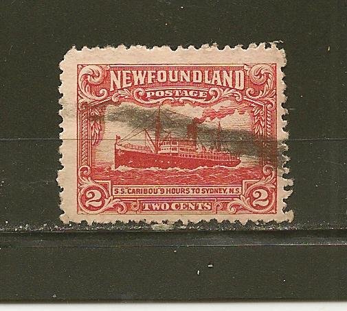 Canada Newfoundland SC#146 Steamship Caribou 2C Red Used | Canada ...