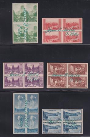 US 1935 Scott #756-765 Blocks of 4 Signed by James Farley, PMG | United ...