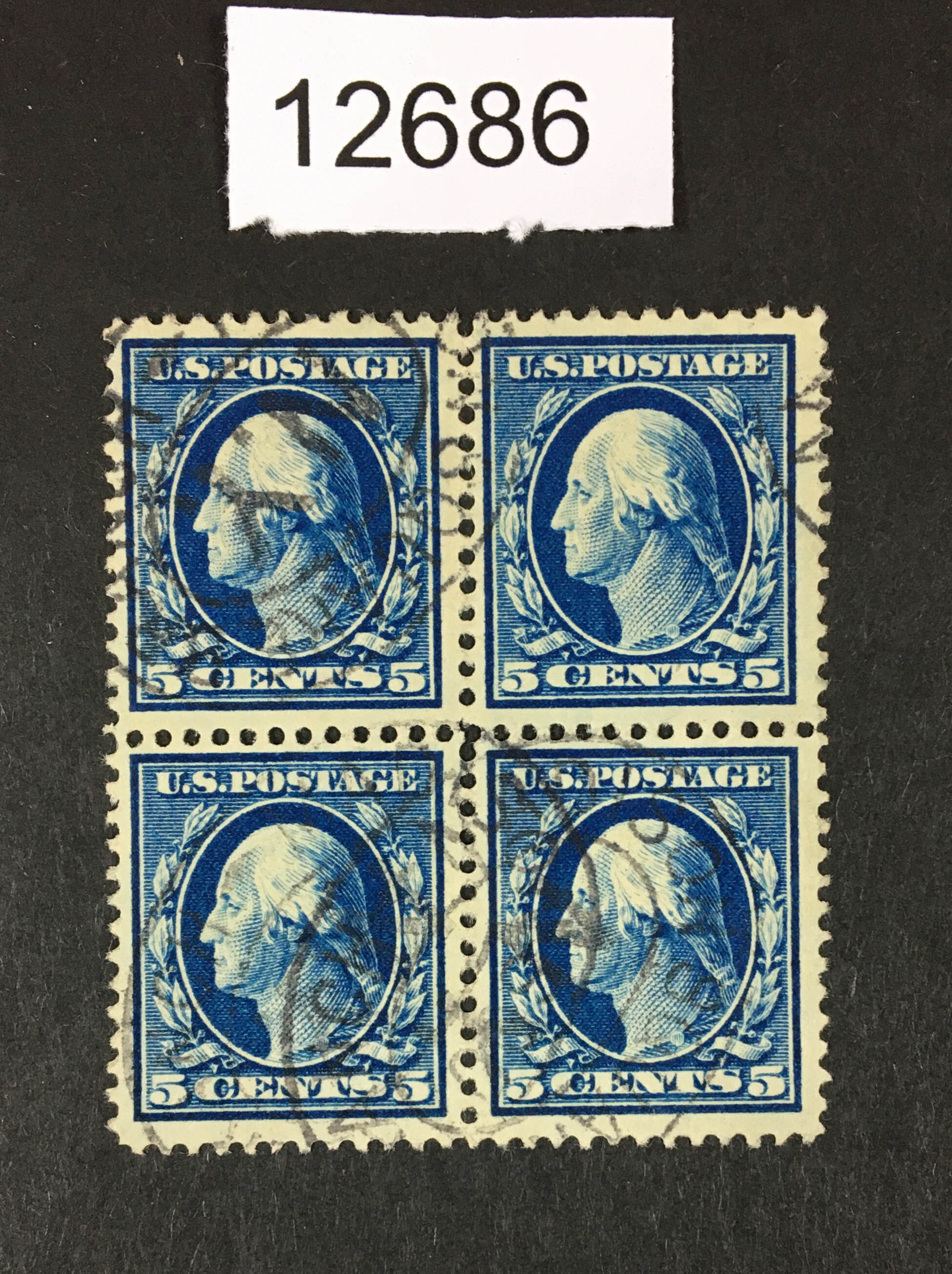US Stamps # 378 Block of 4 VF+ Used LOT #12686 | United States, General ...