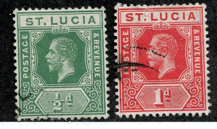 St. Lucia, Scott #64-65, Used | Caribbean - St. Lucia, General Issue ...