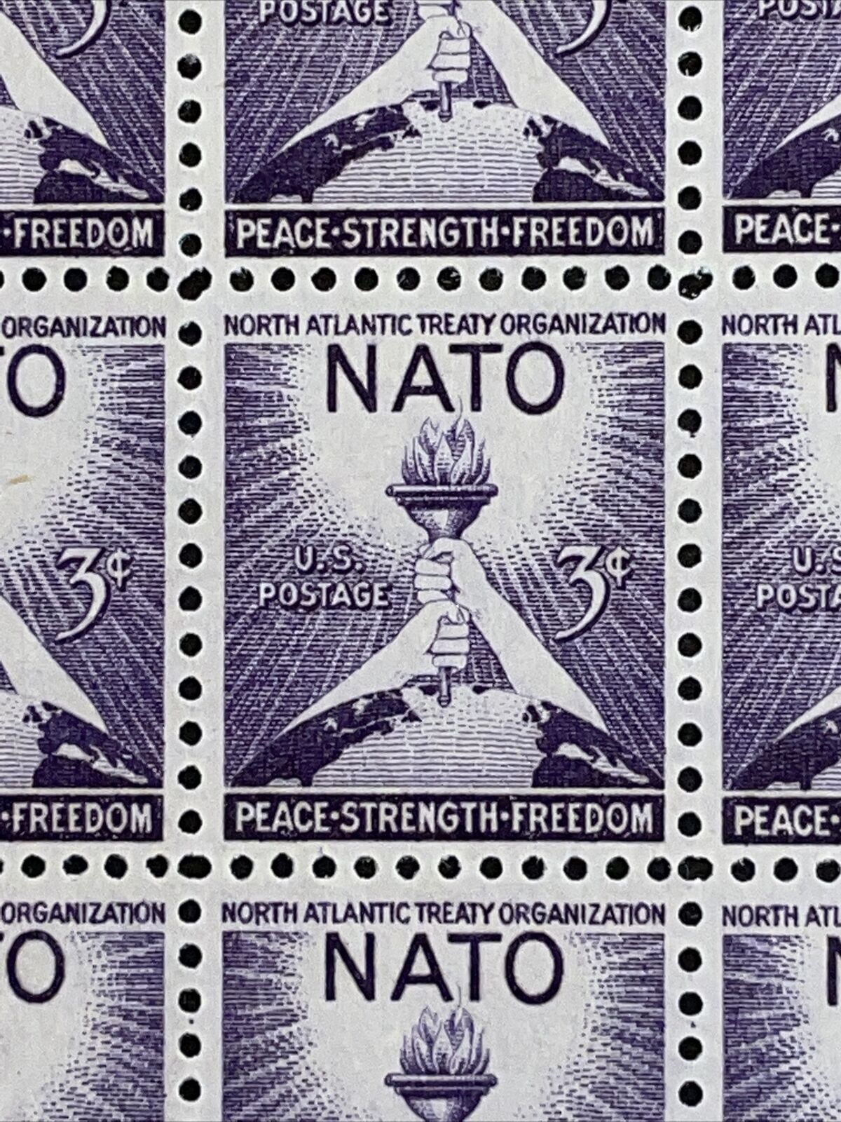 1952 sheet, NATO 3rd anniversary, Sc #1008 | United States, General ...