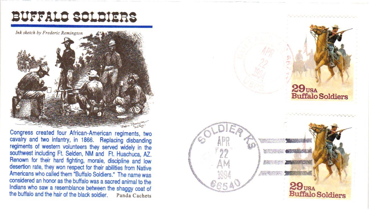 #2818 Buffalo Soldiers – Black Heritage Graebner Chapter Cachet SC22a ...
