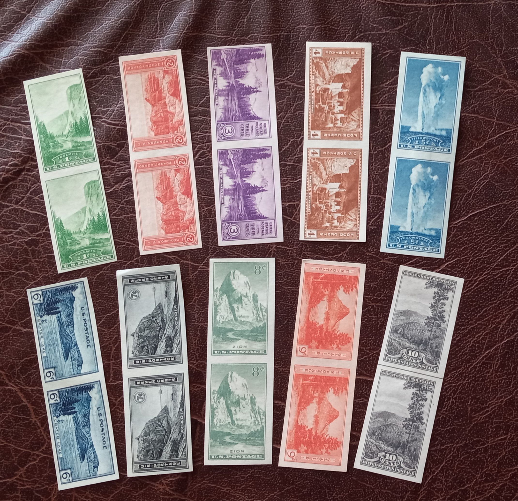 US Scott #756-765 Mint No Gum Farleys Folly National Park Series Cat ...