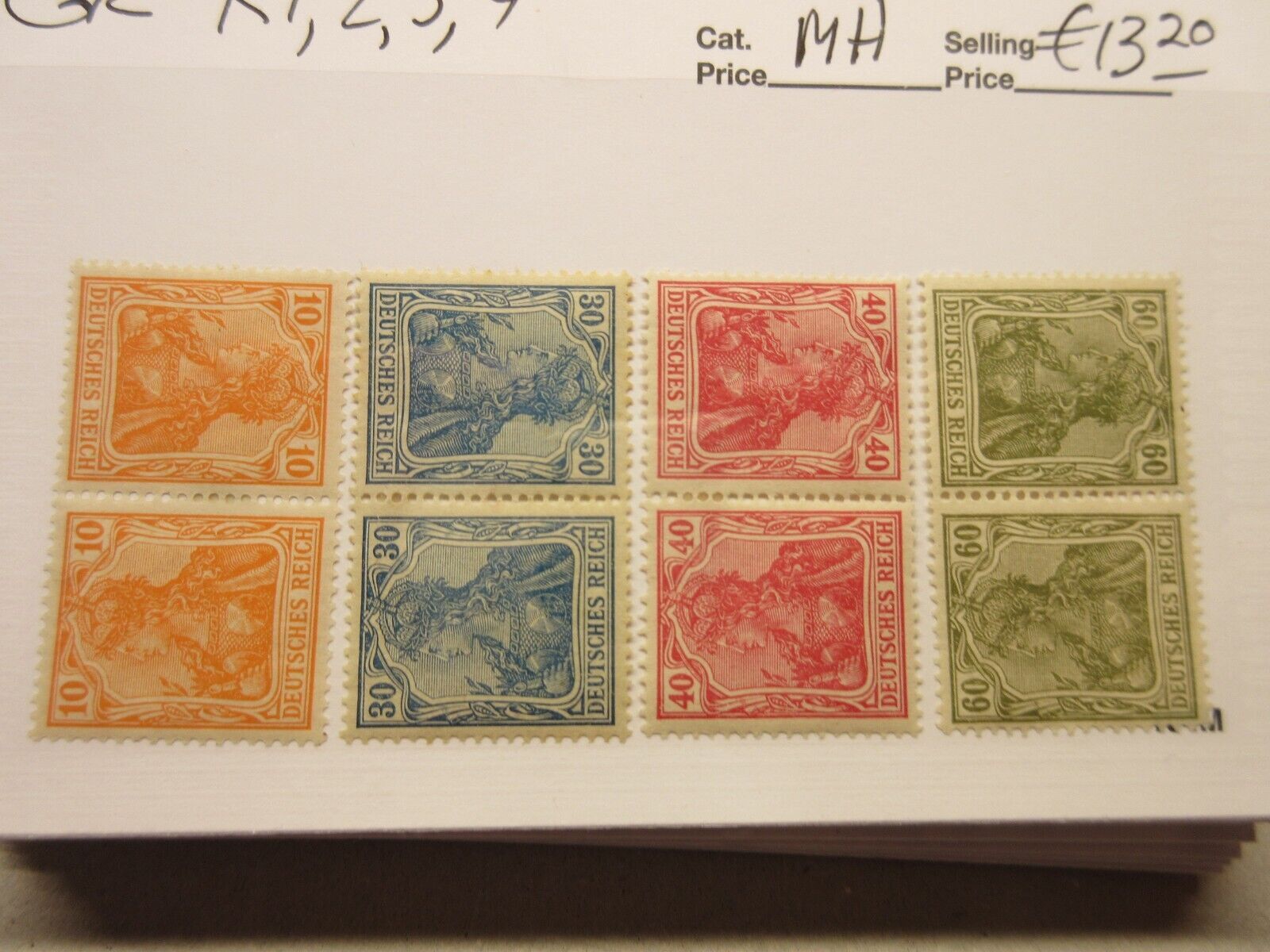GERMANY Zusammendrucke Michel K1, K2, K3, K4, MINT HINGED Lot15 Cat €13 ...