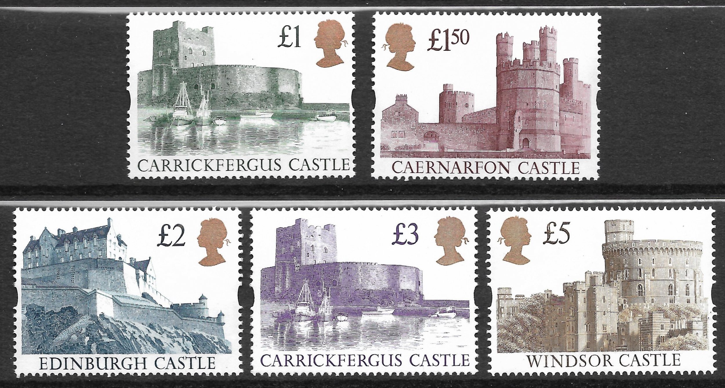 Gem Sets MNH Queen Elizabeth II Castles #1445** to #1448** | Great ...