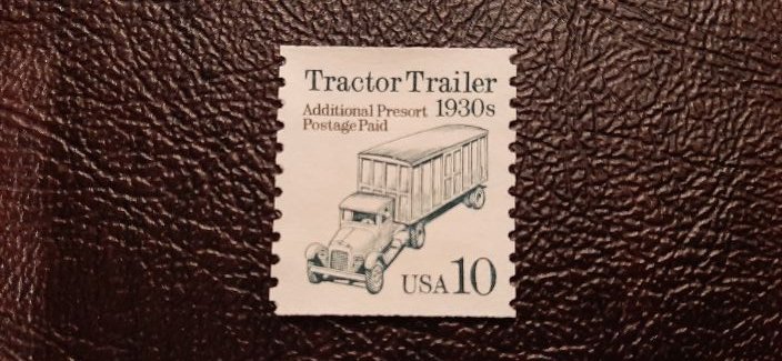 US Scott # 2457; used 10c Tractor Trailer, add pre-sort, 1991; VF ...