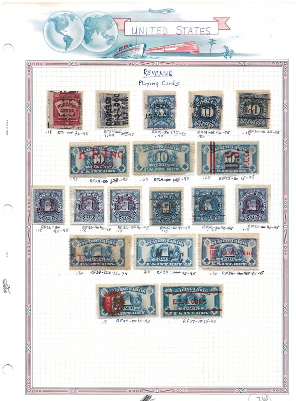 Playing Card Revenue Collection in various condition | United States ...