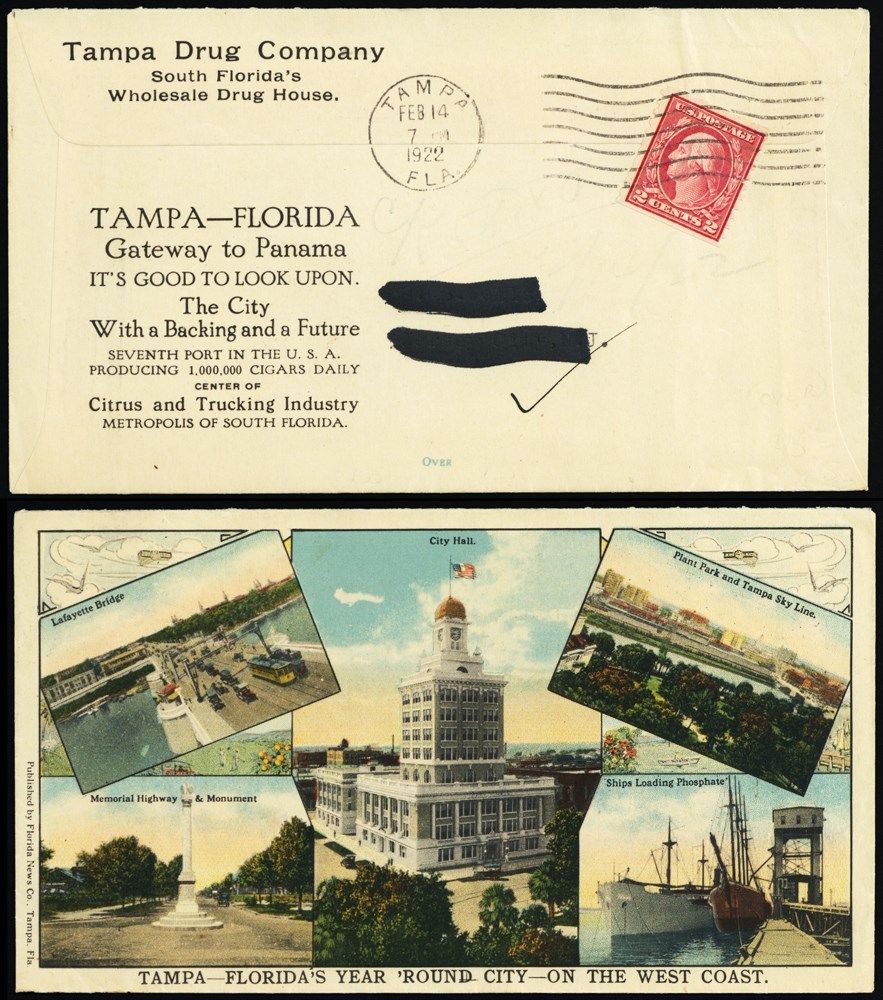 Tampa Drug Co - Tamps Scenes Tourism Multicolor Advertising Cover ...