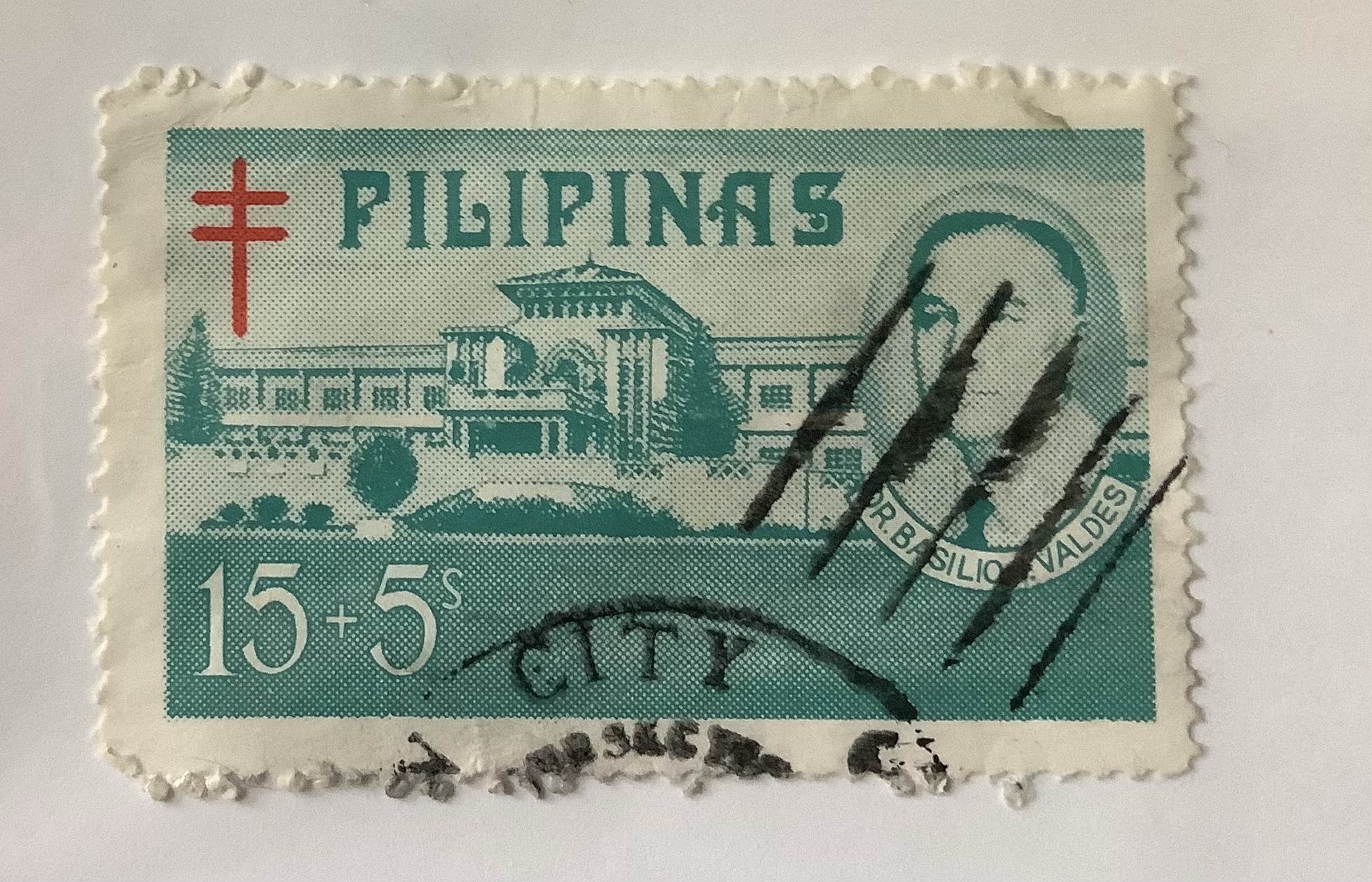 Philippines 1974 Scott B50 used - 15s + 5s, Dr Valdes, Tuberculosis ...