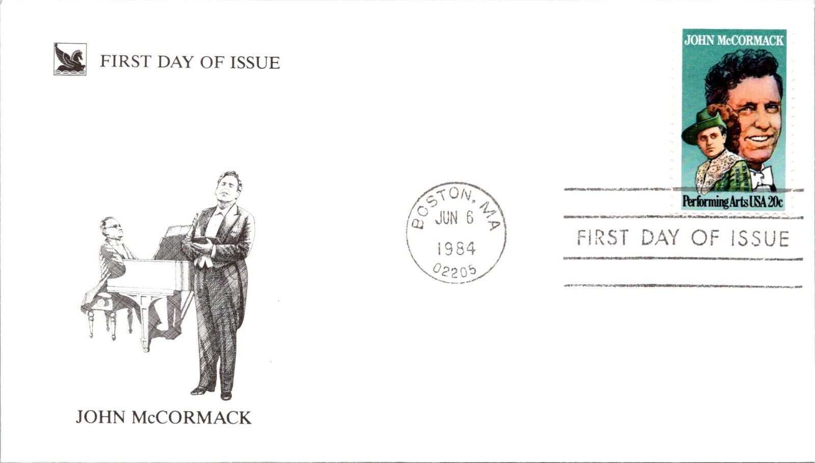 FDC 1984 SC #2090 John McCormack - Boston MA - Single - J6081 | United ...