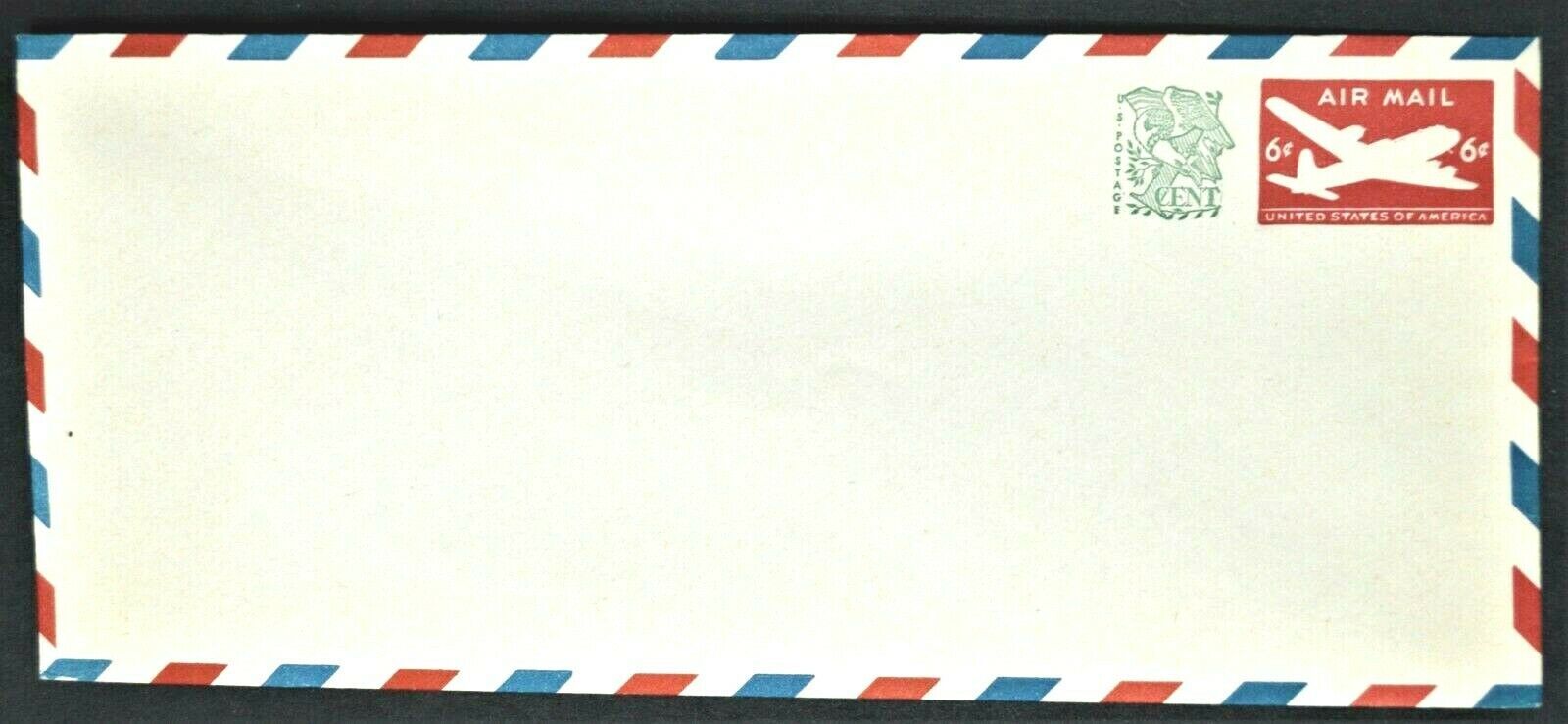 1958 US Sc. #UC30a air mail surcharged envelope, type 2, mint entire ...