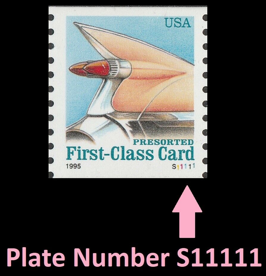 US 2909 Auto Tail Presorted First-Class Card 15c PNC1 SSP S11111 MNH ...