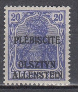 1920 Allenstein Plebiscite Michel 5 MNH | Europe - Germany & Colonies ...