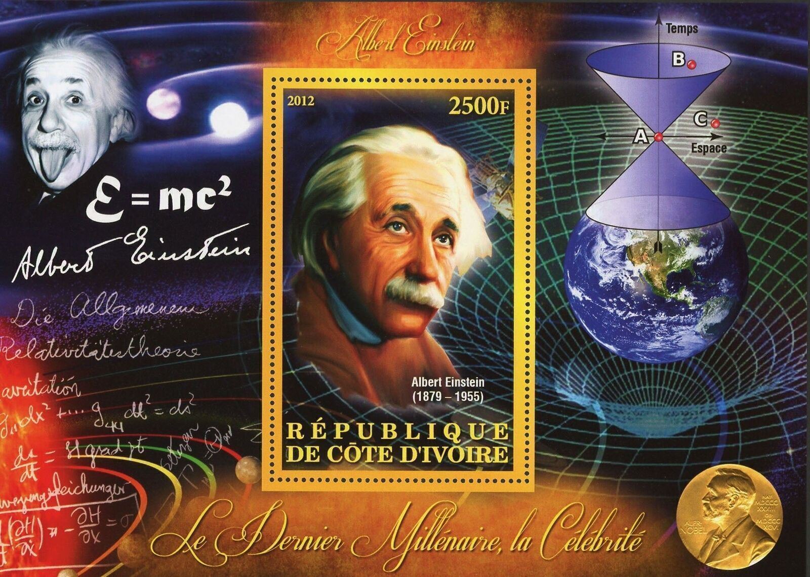 Albert Einstein Space Earth Souvenir Sheet Mint NH | Worldwide - Other ...