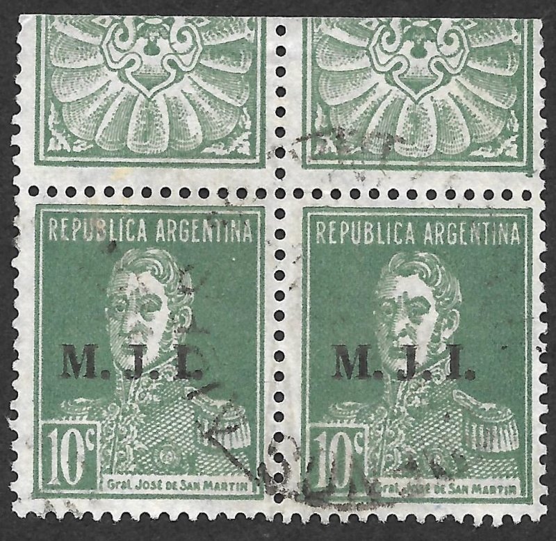 Doyle's_Stamps:Argentine Ministry of Justice Multiples, #OD222B & # ...