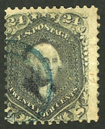U.S. #70 Used Blue Cancel | United States, General Issue Stamp / HipStamp