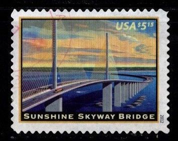 #4649 Sunshine Skyway Bridge Priority Mail (Off Paper) - Used | United ...